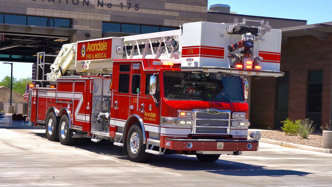 Avondale Fire & Medical Dept. *NEW* Ladder 175 responding - YouTube