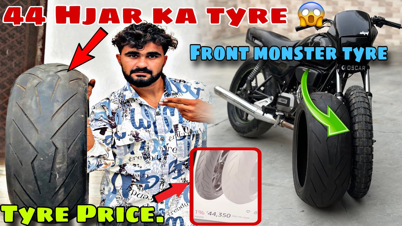 Splendor Modified🔥|| Front Monster Tyre In Splendor || 44 हज़ार का Back ...