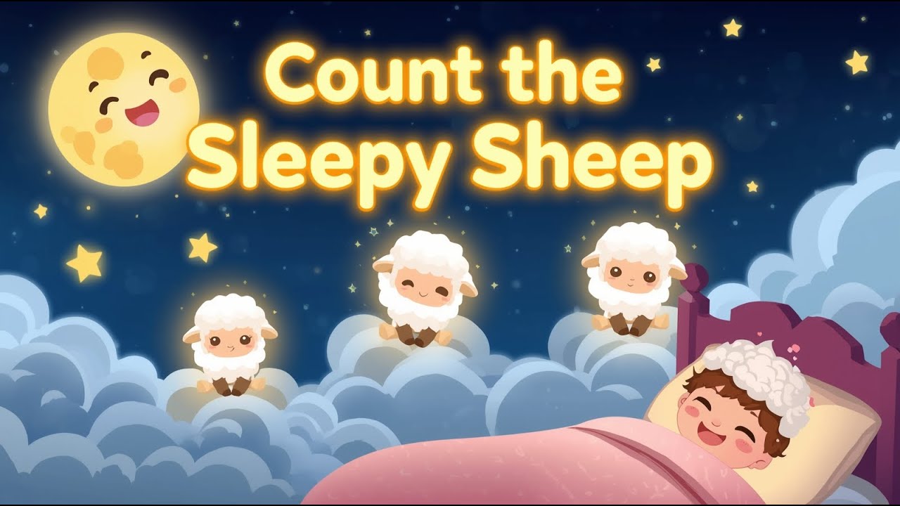 “Count the Sleepy Sheep 🐑 | Bedtime Lullaby for Kids & Toddlers | Help ...