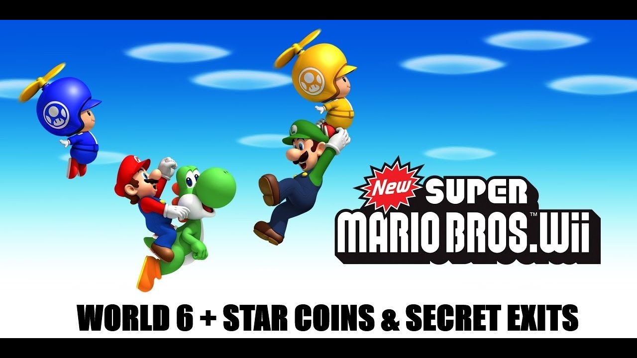 New Super Mario Bros. Wii World 6 Walkthrough - YouTube