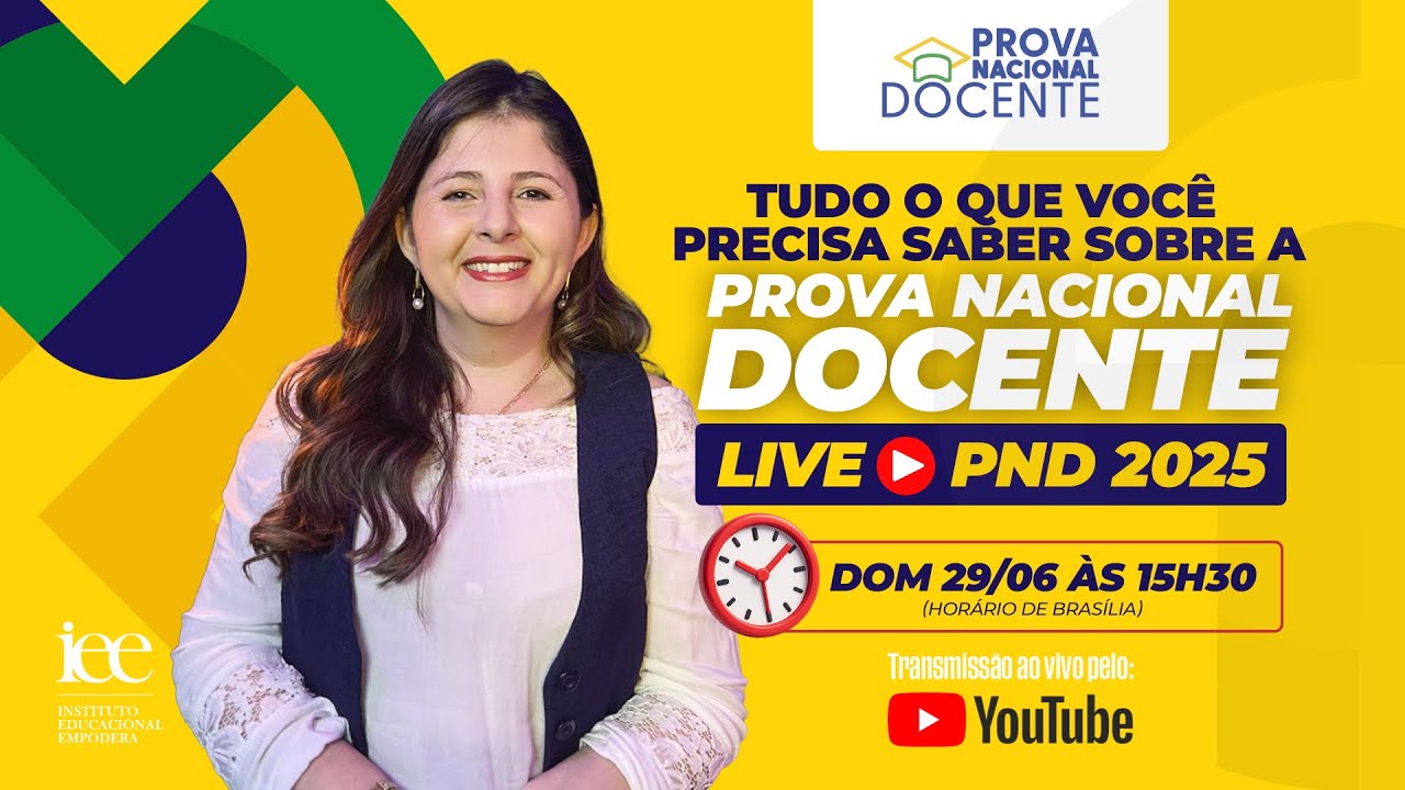 Live PND 2025 - Tudo que você precisa saber sobre a Prova Nacional ...