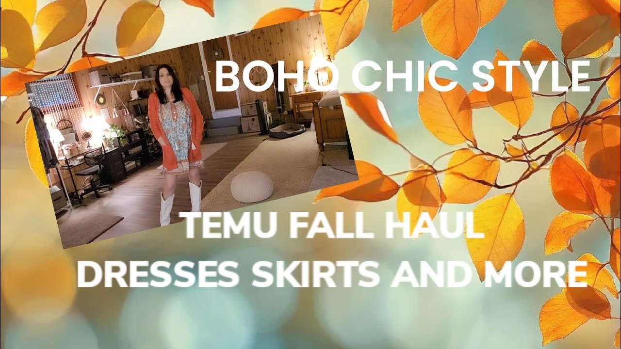 Temu Clothing Fall Haul 2024 | How to Style Dresses and Skirts For Fall ...