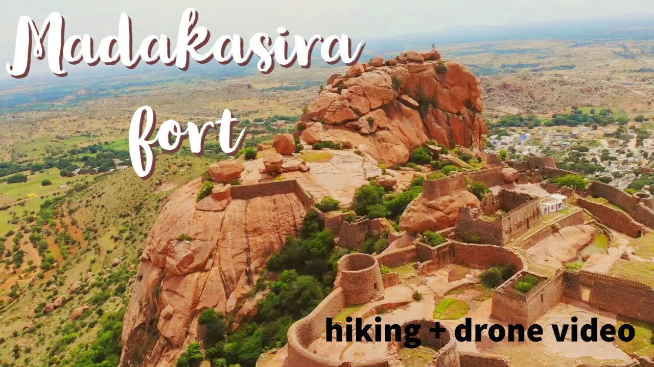 Madakasira fort | drone video | hiking video | hill top fort | daytrip ...