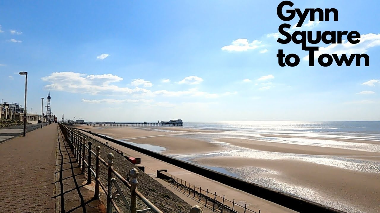 Blackpool Gynn Square to Town walk stunning day - YouTube