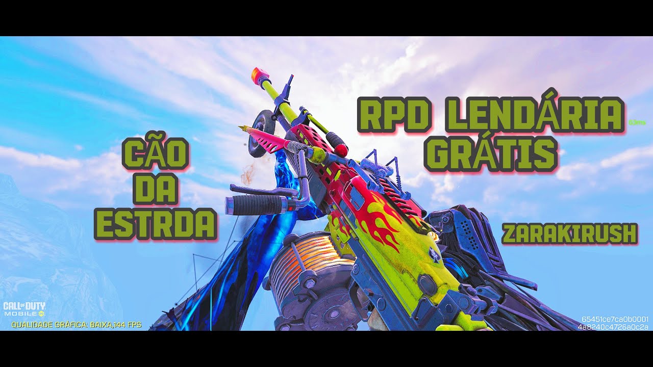 NOVA* SKIN LENDÁRIA DA RPD - (CÃO DA ESTRADA) • CODM • PARTIDAS NO ...