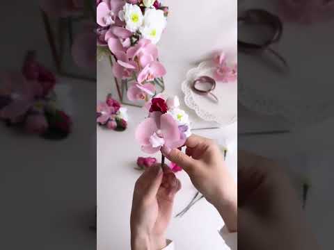 Wrist Corsage DIY idea🌿🌷🌸 #corsages  #wristcorsage  #silkflowercorsage #diyflowers #diycrafting