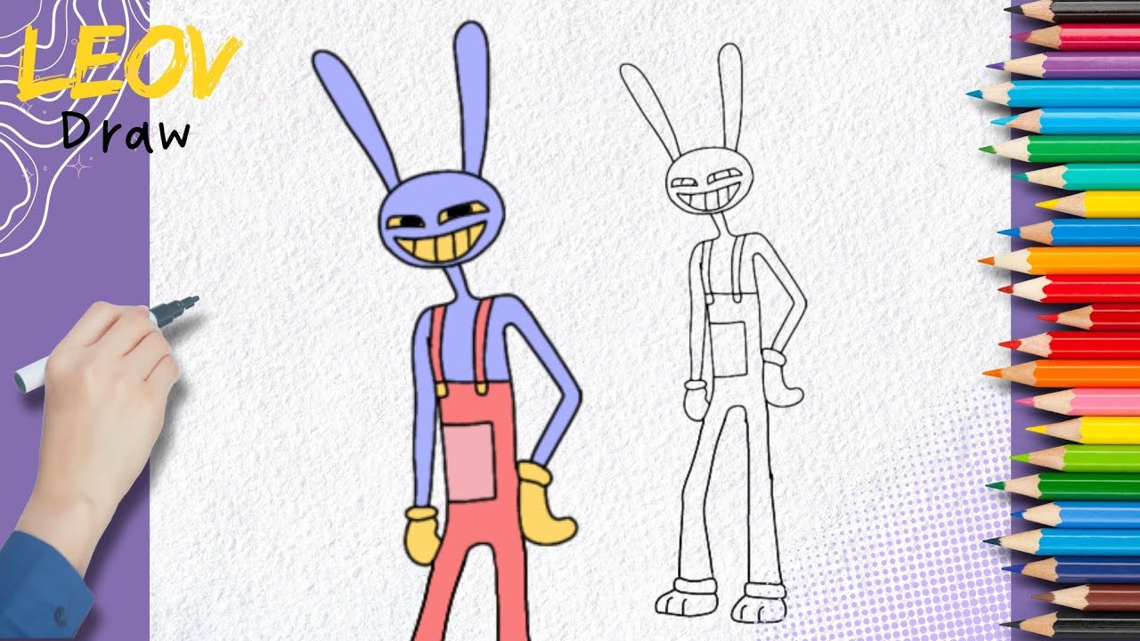 Drawing Jax from The Amazing Digital Circus | Drawing Tutorial Step by ...