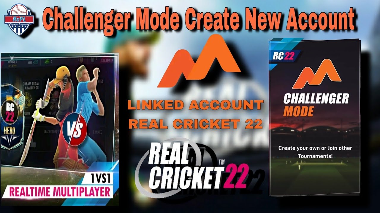 How To Create New Account Challenger Mode In Real Cricket 22|Challenger Mode pe account kaise ...