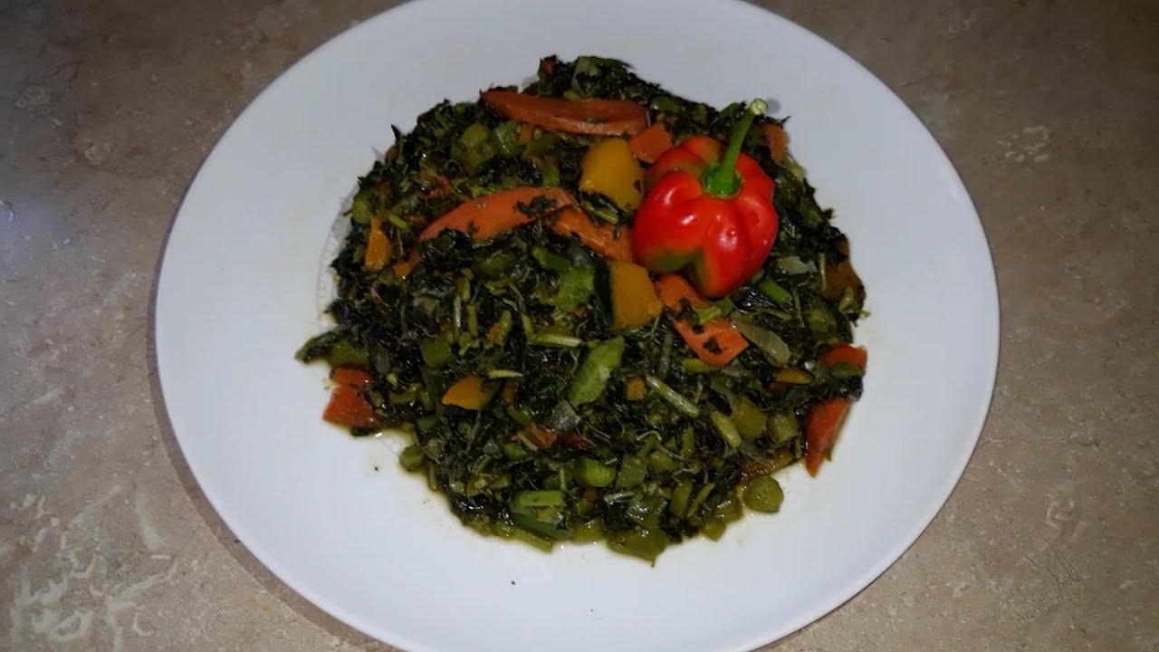 Calaloo| Vegetarian food| #Vegan| How to steam Jamaican calaloo - YouTube