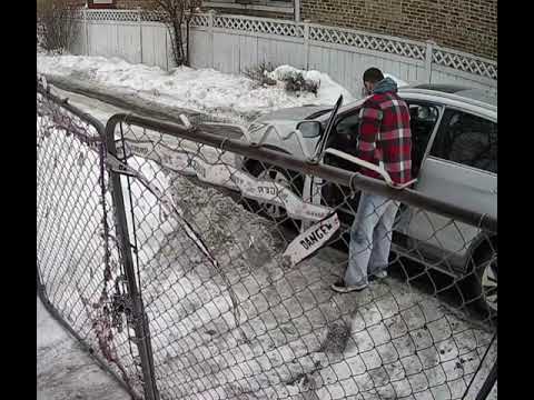 Stranger takes a bathroom break outside the driveway