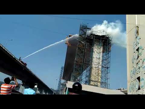 Panaji Goa- Fire to new mandaovi bridge - YouTube