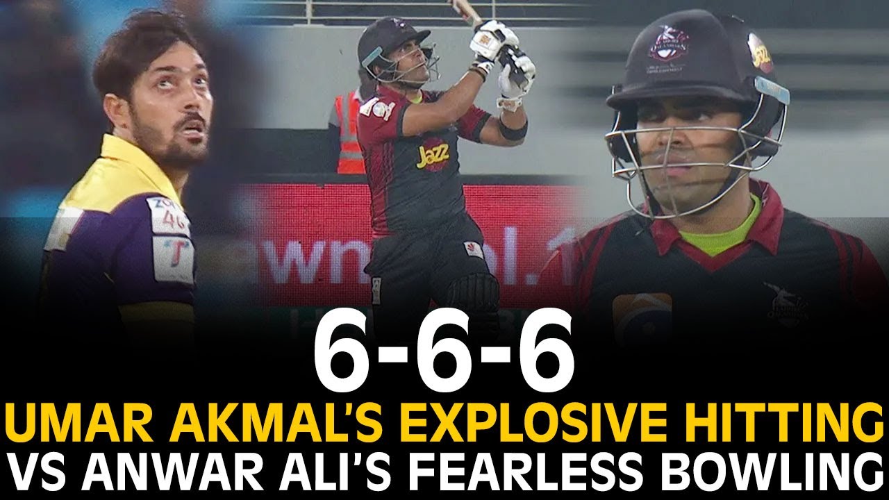Umar Akmal’s Explosive Hitting vs Anwar Ali’s Fearless Bowling | HBL PSL 2016 | M1H1F - YouTube