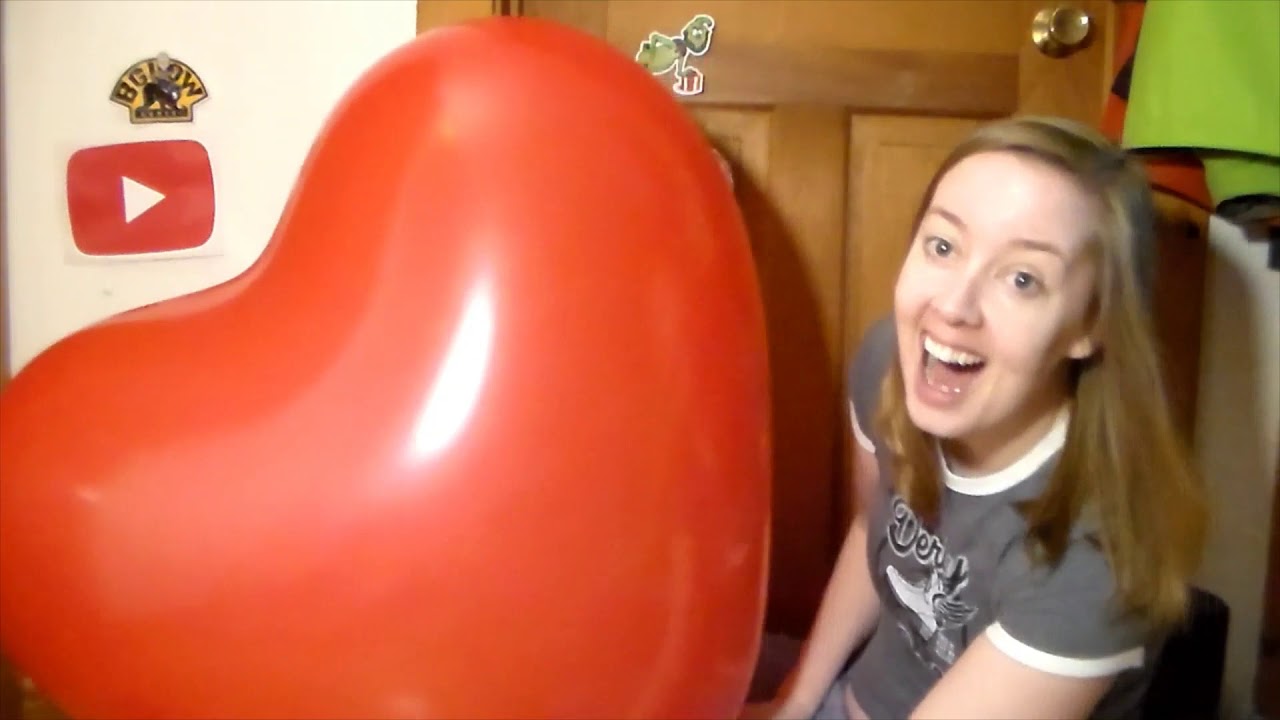 Blow To Pop 36inch Heart Balloon Youtube