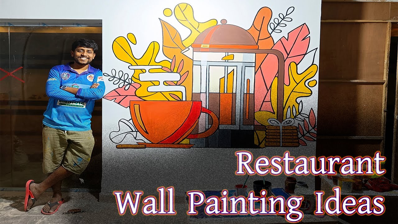 Restaurant Wall Painting Ideas | Wall Painting | Bfine - YouTube
