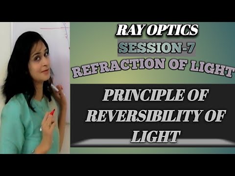 PRINCIPLE OF REVERSIBILITY OF LIGHT|REFRACTION OF LIGHT|SESSION - 7|RAY ...
