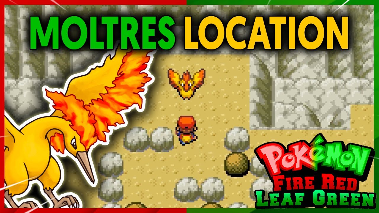 WHERE TO FIND MOLTRES ON POKEMON FIRE RED AND LEAF GREEN - YouTube
