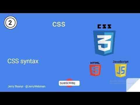 What is CSS Syntax? | Learn CSS Syntax ? | in Pidgin English | JerryWebman |Web Development ...