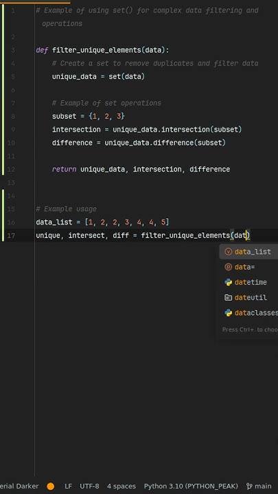 How to use set() to handle complex data filtering? unlock #hidden power of pythons set ...