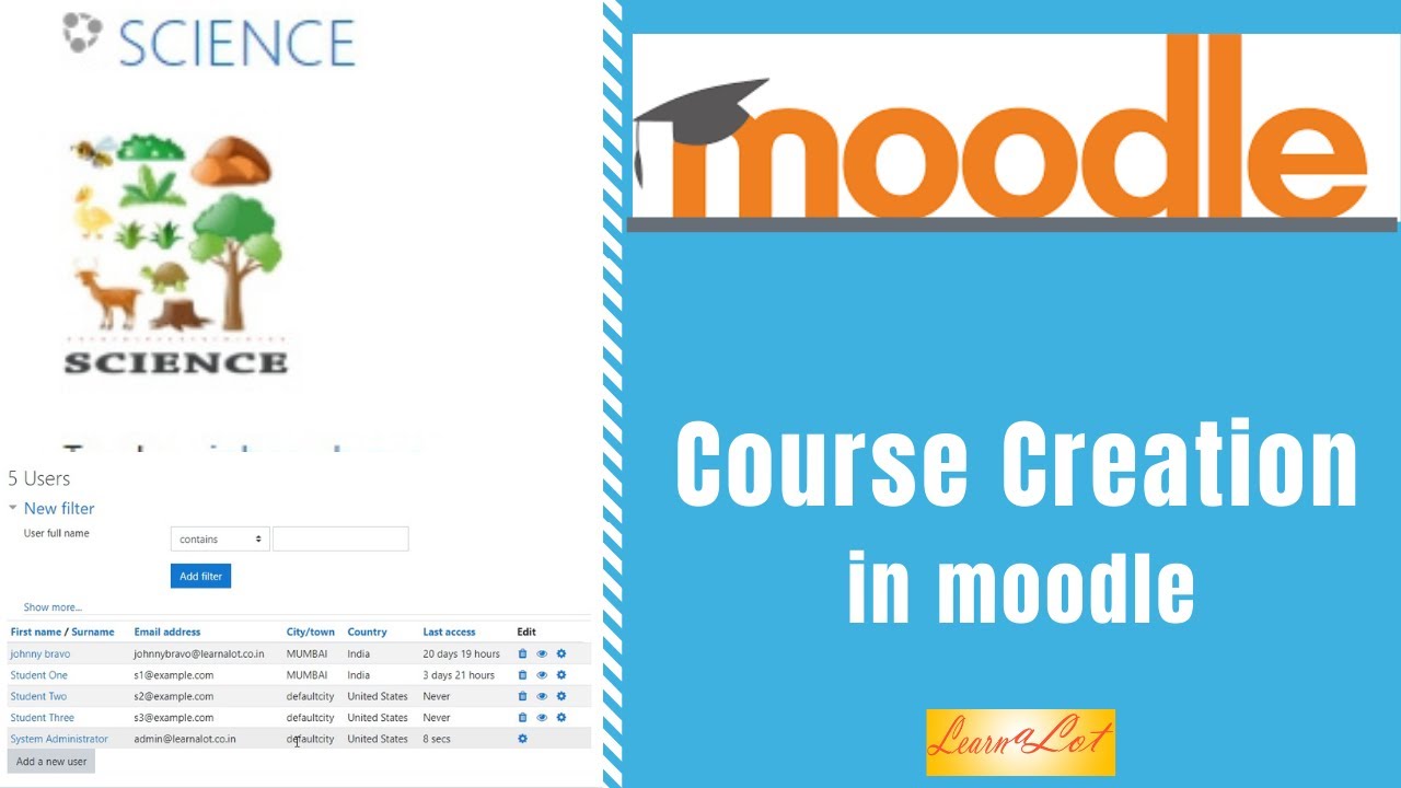 Create Course in Moodle - YouTube