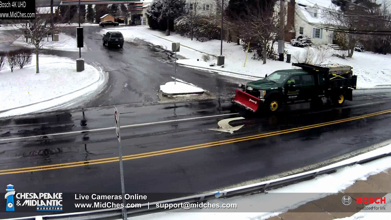 Winter Traffic Footage Bosch 4K Security Camera - YouTube