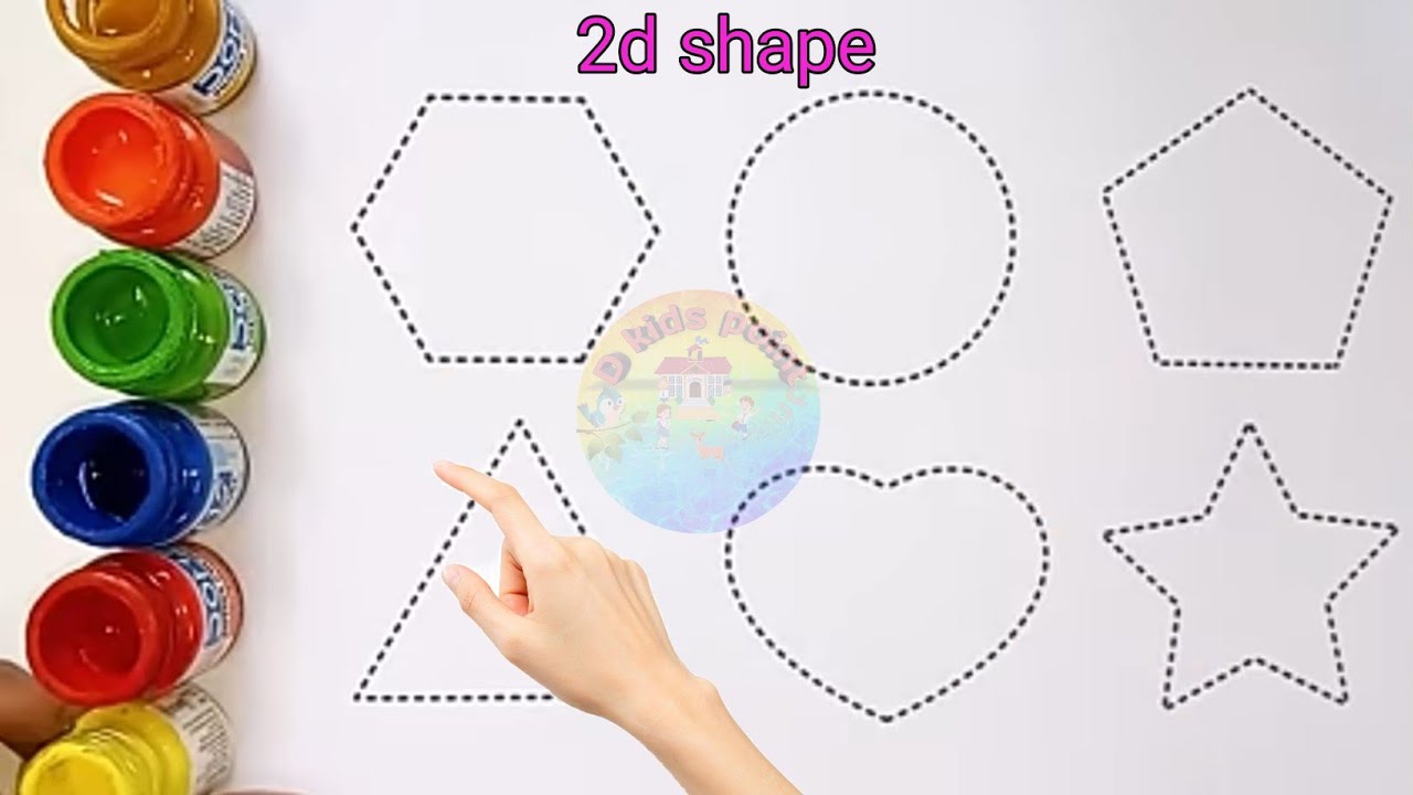 2d shapes song.Learn to draw 2d shapes.colors for kids.Toddler learning ...