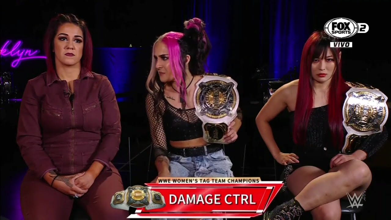 Entrevista a Bayley, Iyo Sky & Dakota Kai "Damage CTRL" en Backstage - WWE Raw 10/10/2022 ...