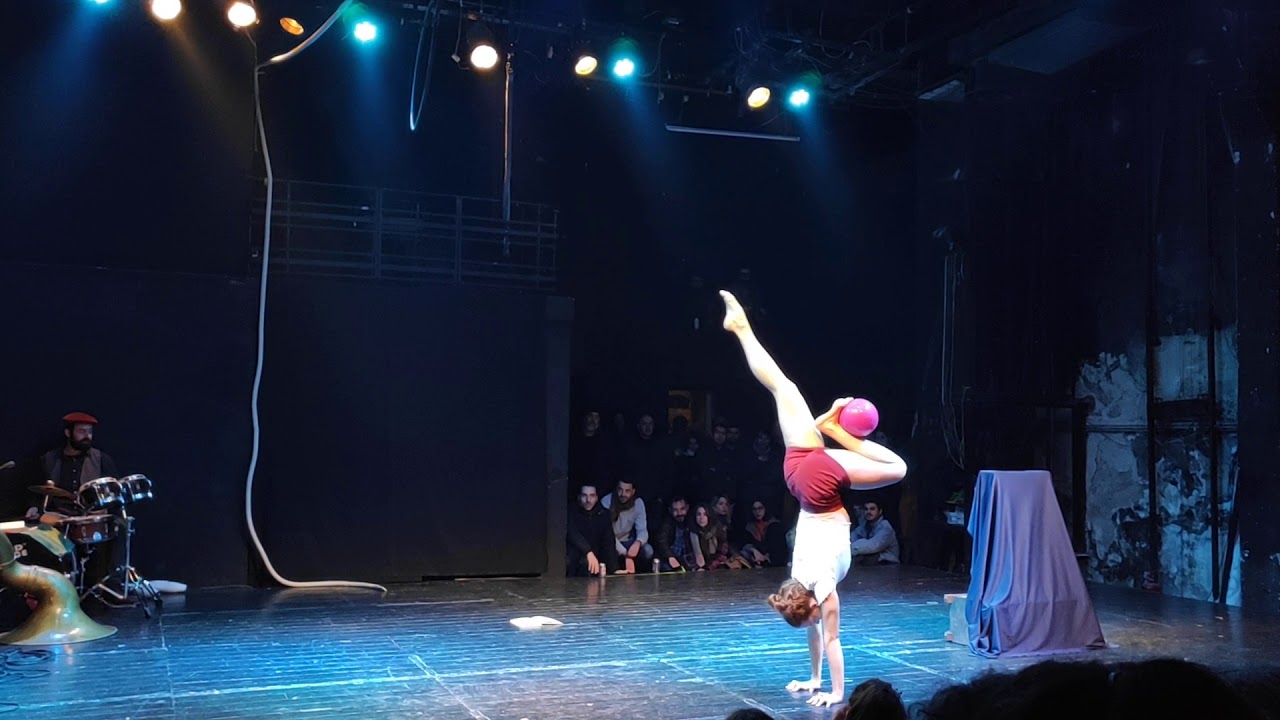 Handstands with ball - Circus Act - YouTube