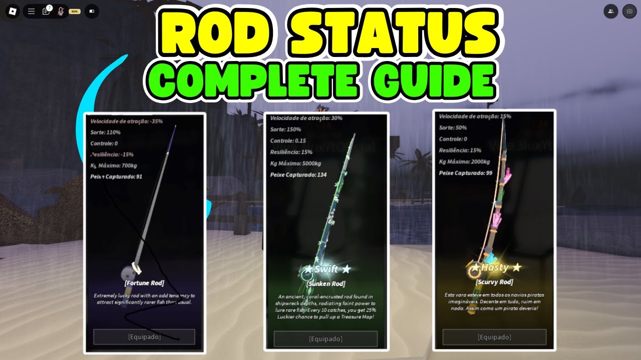 ROD STATUS GUIDE FISCH - YouTube