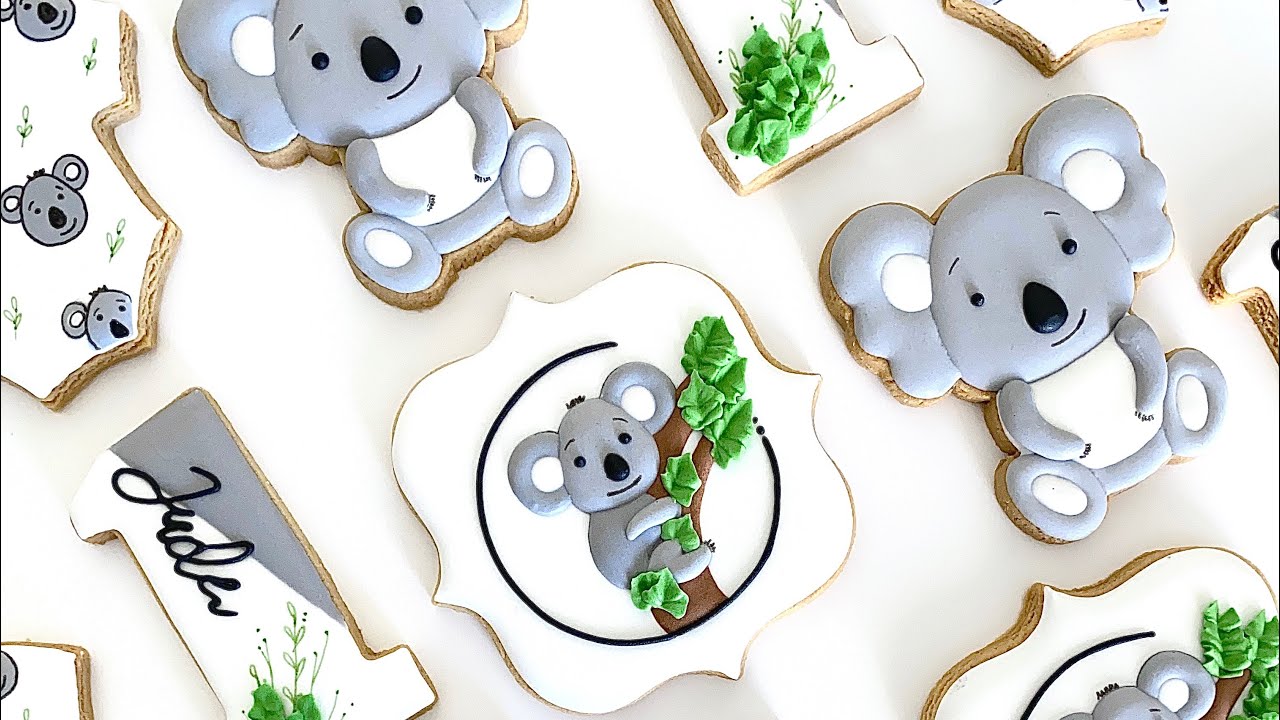 How to make Koala Cookies with royal icing by DonoCookie!? - YouTube