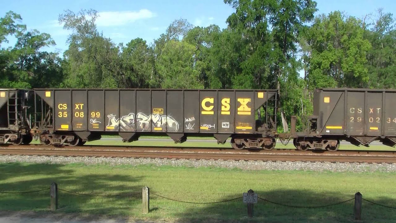 CSX K945 Rock Empties, Folkston, Ga. July 11, 2012 - YouTube