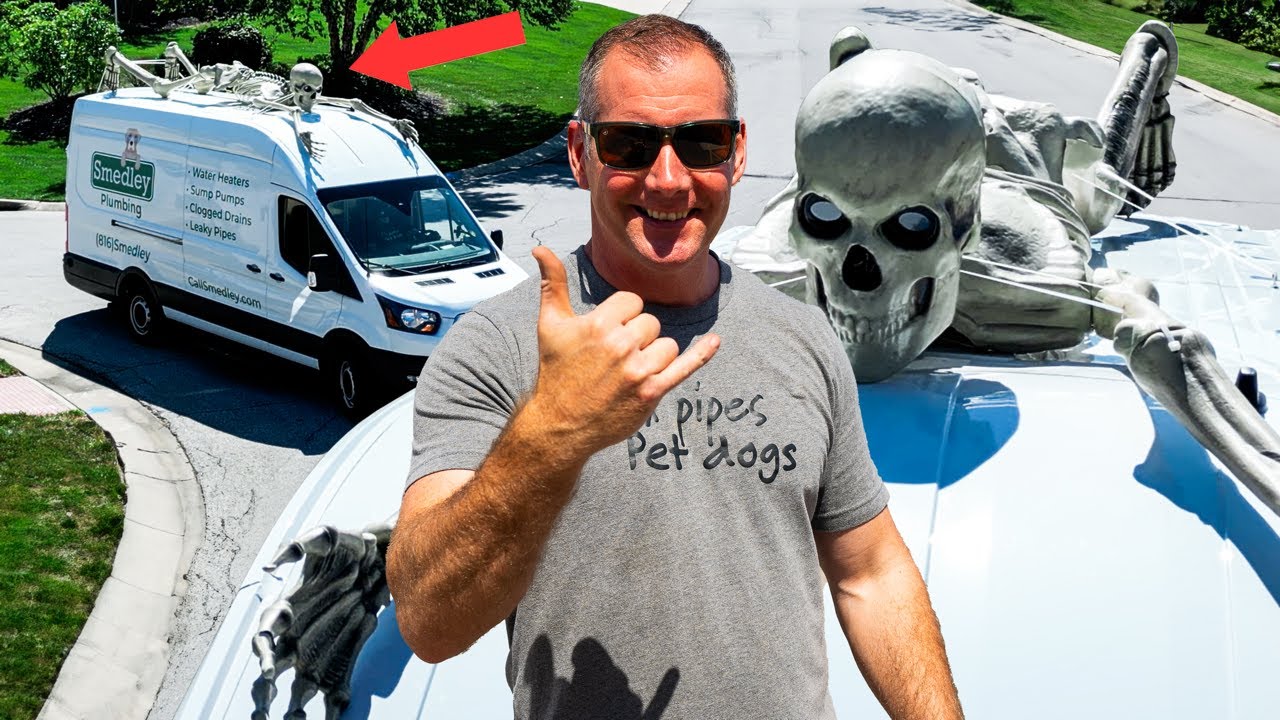 Skeleton on Wheels! How We Mounted a 12-Foot Giant on Our Van! - YouTube