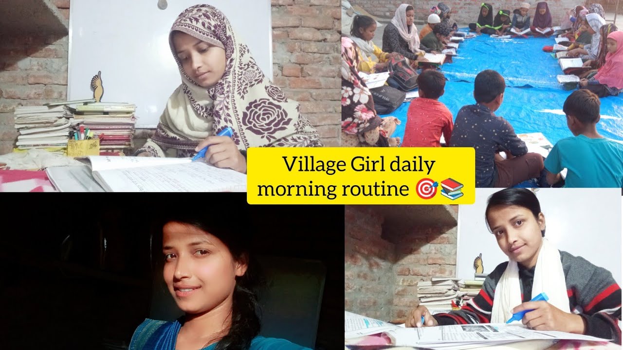 Village Girl daily morning routine 📚🎯 Village study vlog 📚 Village life ...