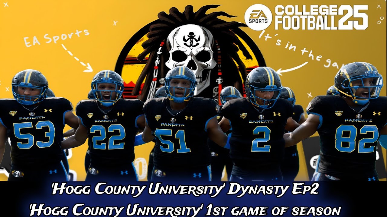 College Football 25 Dynasty Ep2: | 'Hogg County University' 1st game of ...