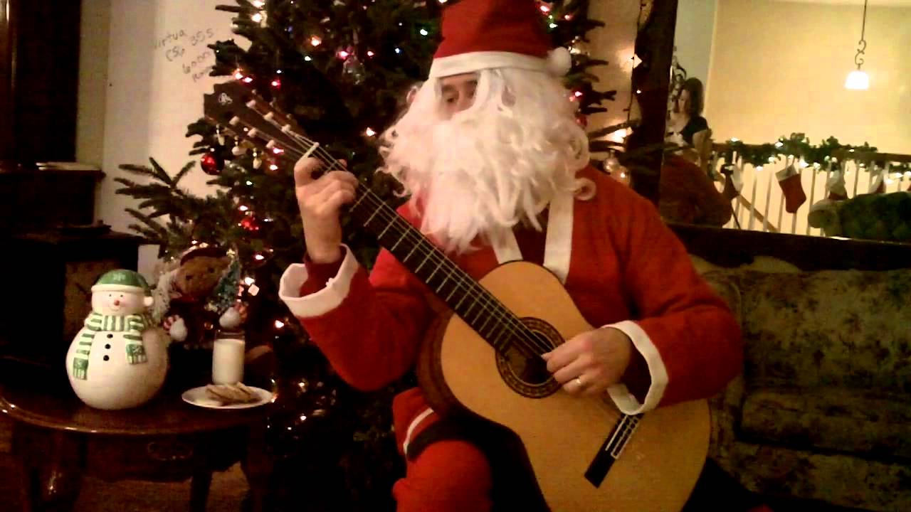 Santa Claus plays Classical Guitar! guitar4lefties Christmas Holiday ...