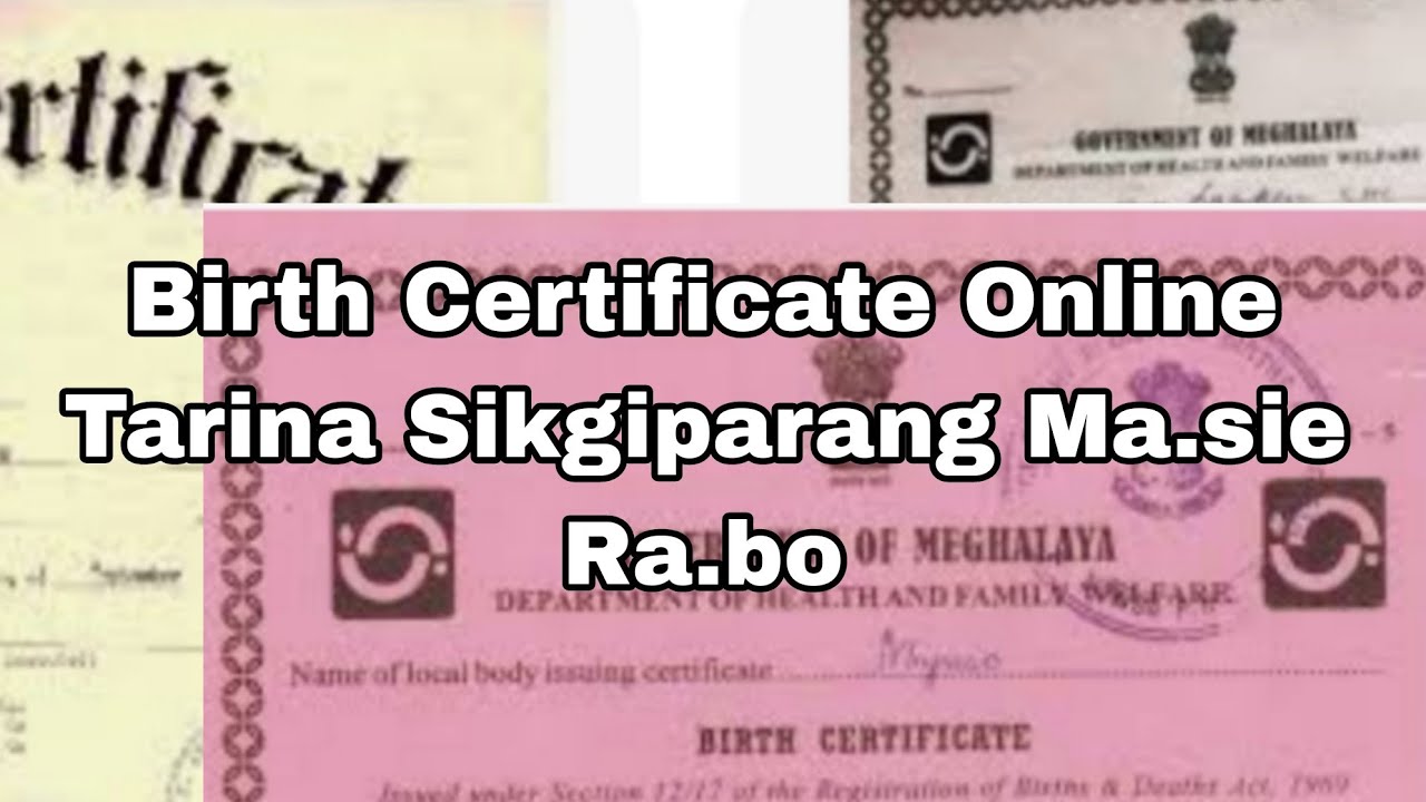 Online Birth Certificate tarina am.giparangna - YouTube