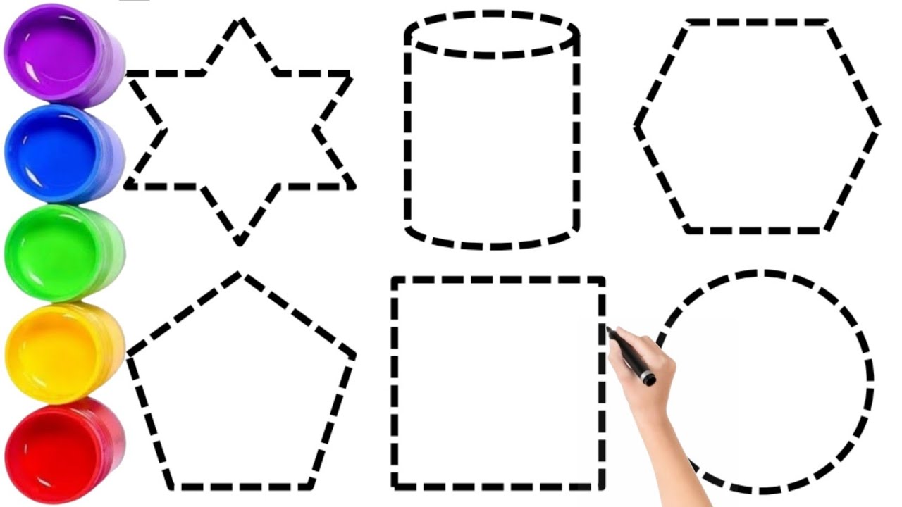 "Simple Shape Drawing for Kids & Beginners | Step by Step" - YouTube