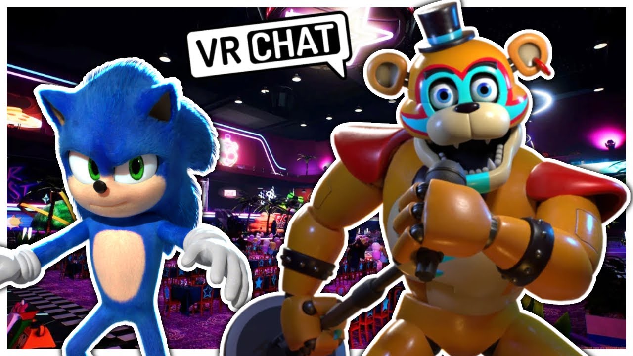 Movie Sonic Meets Glamrock Freddy In VRCHAT!! - YouTube