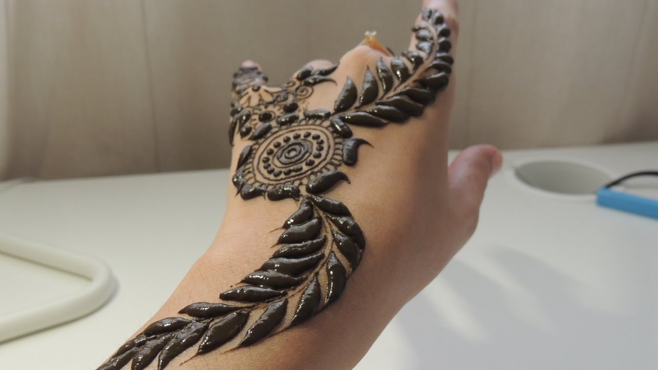 Easy khaleeji henna - YouTube