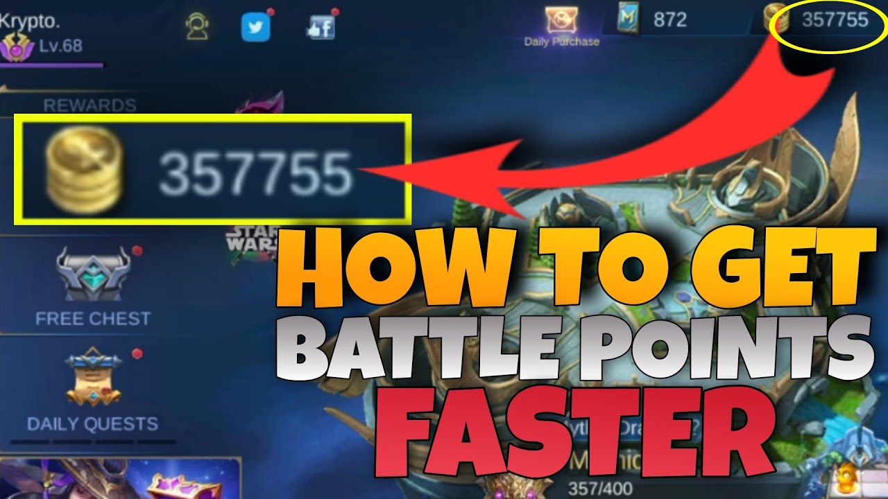 HOW TO GET MORE BATTLE POINTS IN MOBILE LEGENDS 2021 - FARM BP FASTER ...