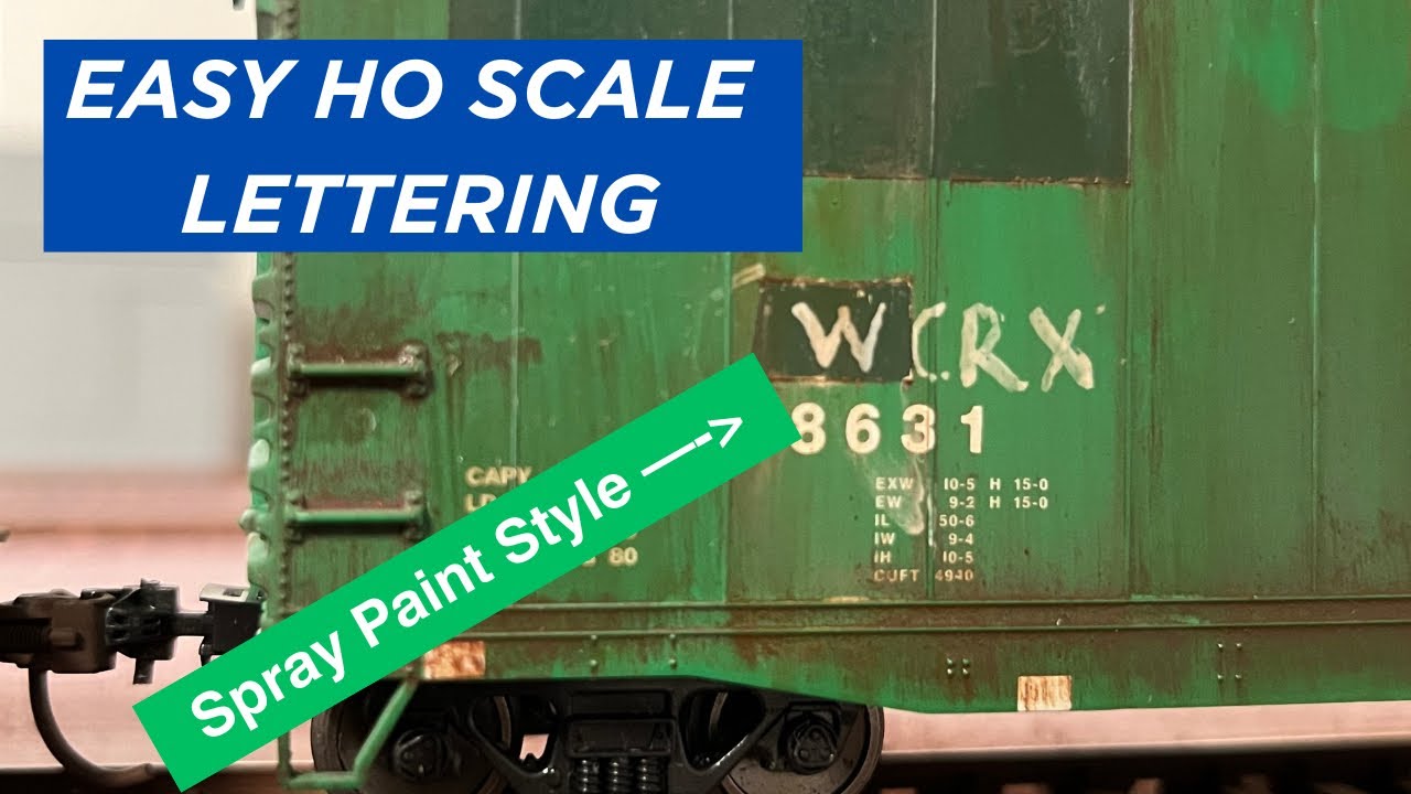 EASY Ho scale spray-painted reporting marks! How to paint Ho scale ...