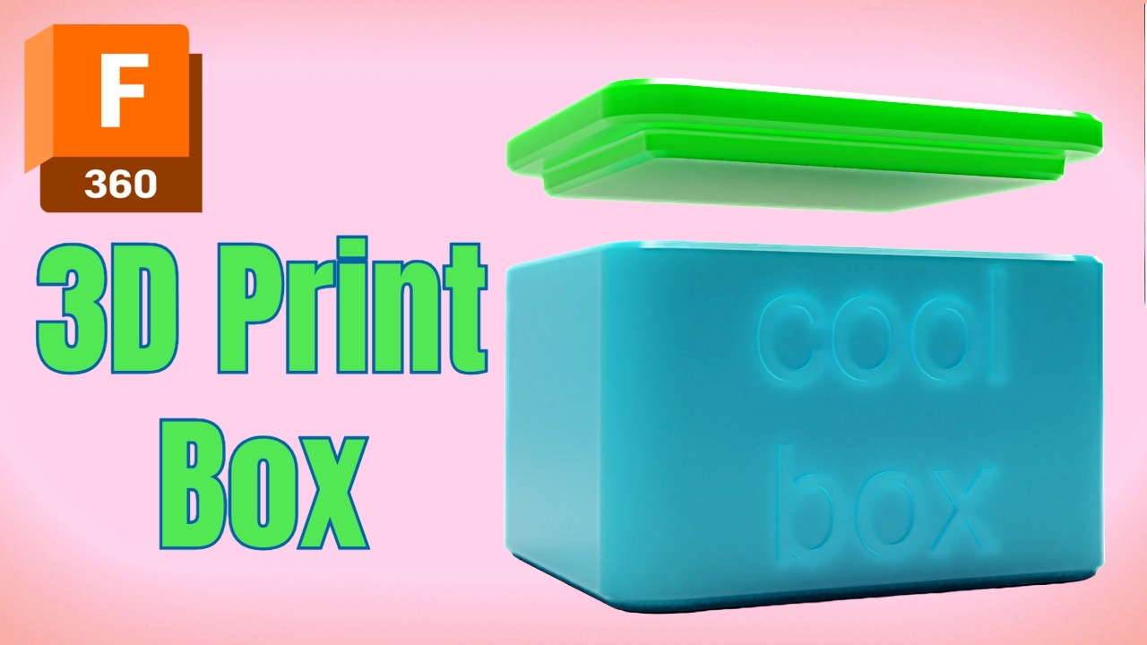 3D Printed Box with Lid Fusion 360 - YouTube