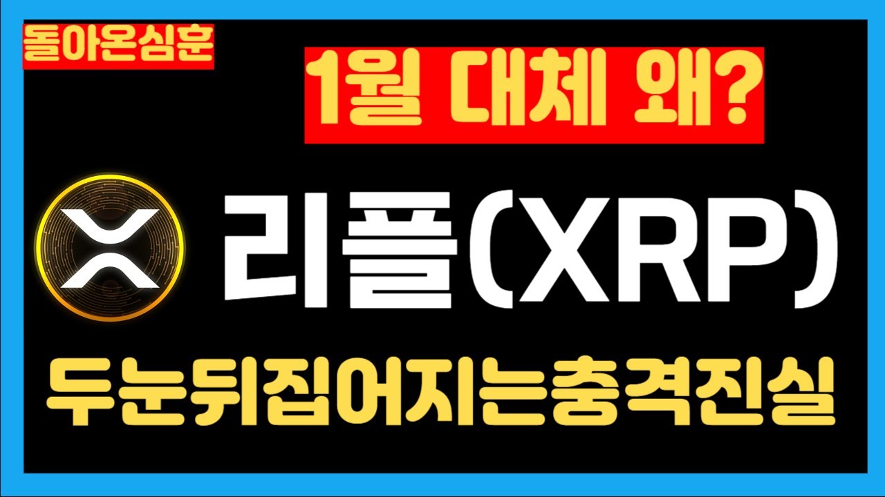 리플 1월 도대체 왜 이렇게 흘러가 두눈 뒤집어지는 충격적인 진실을 바로 공개합니다 빨리 확인하세요 리플 Xrp 리플