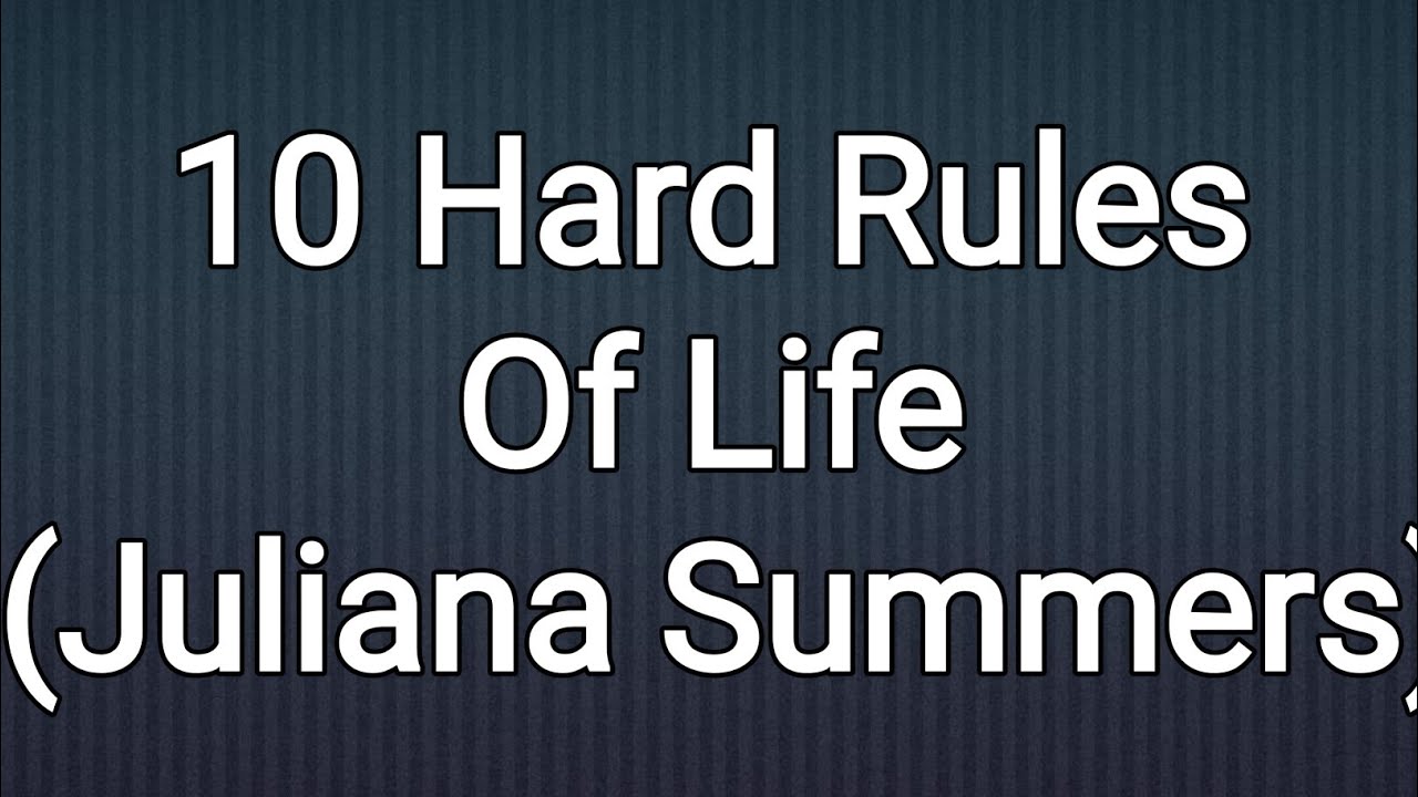 Hard Rules Of Life @Qasim_Ali_Shah @surgeonjaved1 @zusmani78 ...