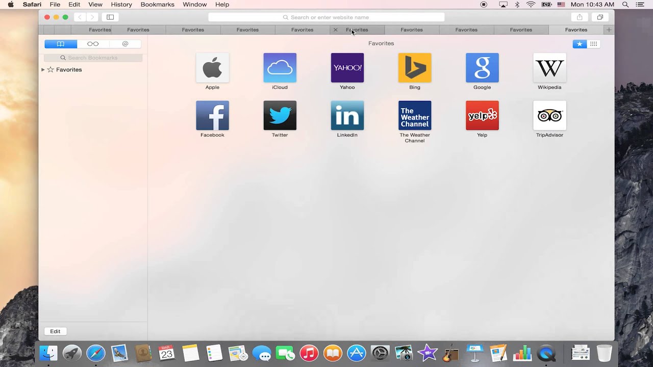 How to Easily Navigate the Tab Bar in Safari on OS X Yosemite - YouTube