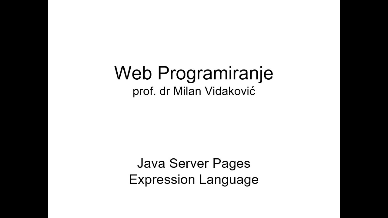 EL (Expression Language) - YouTube