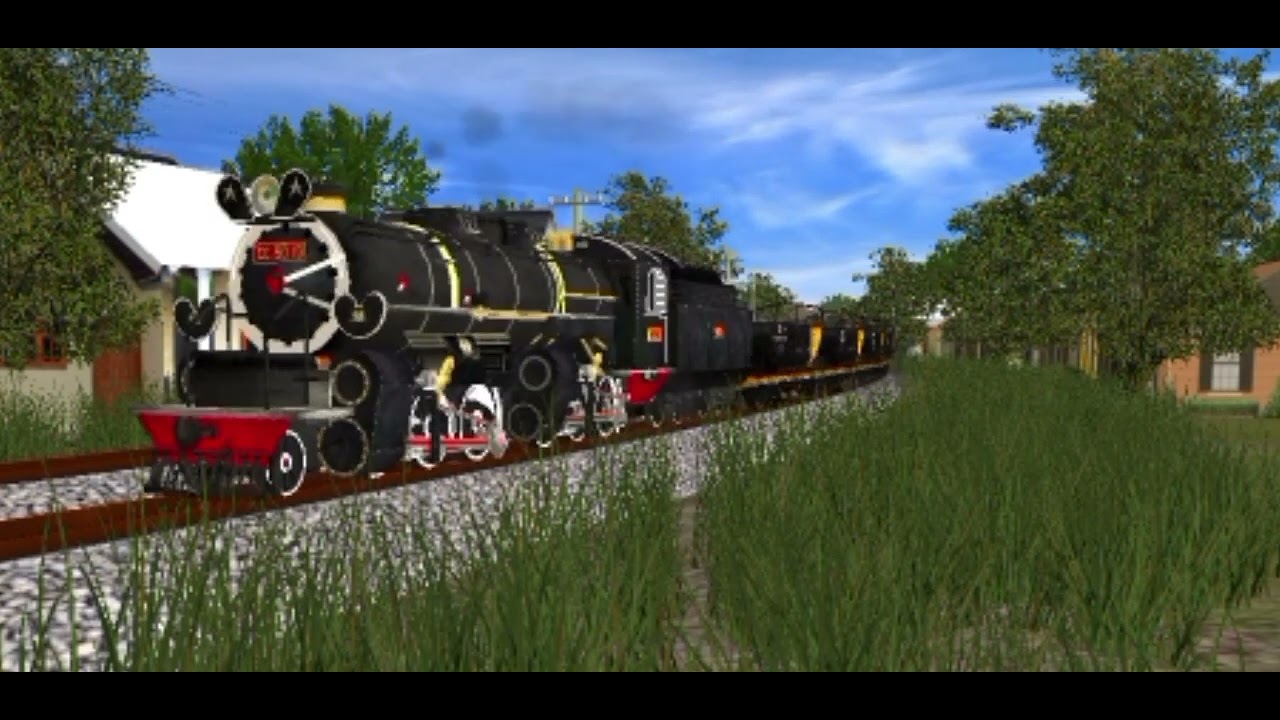 i'm helping cc 5019 pulling ballast train and rail for the new line ...