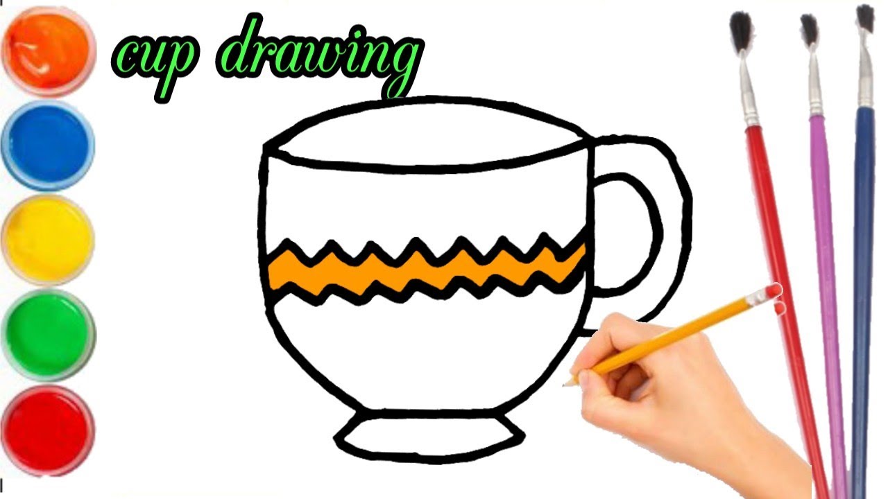 cut cup drawing||easy drawing step by step - YouTube
