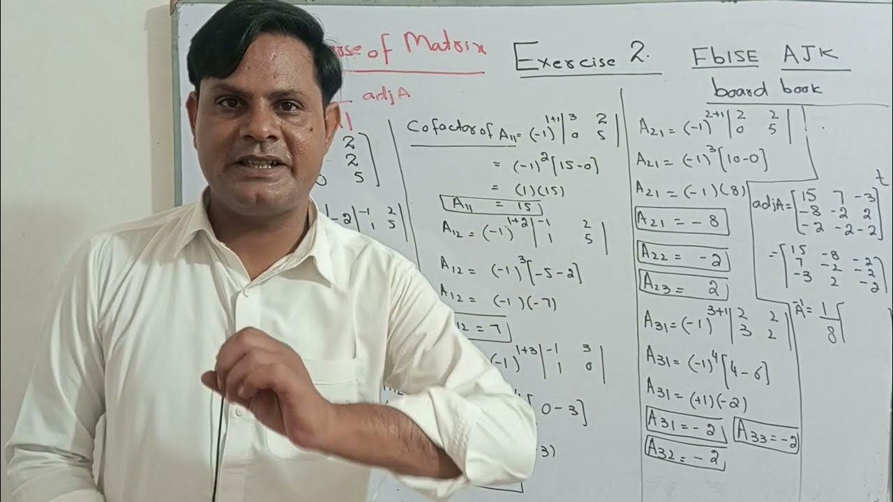 Inverse of a 3×3 Matrix || Inverse by Cofactor Method || Matrices class ...