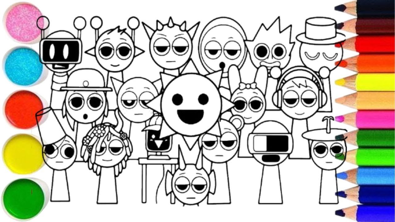 INCREDIBOX SPRUNKI Coloring Pages New / How to Color New Sprunki ...