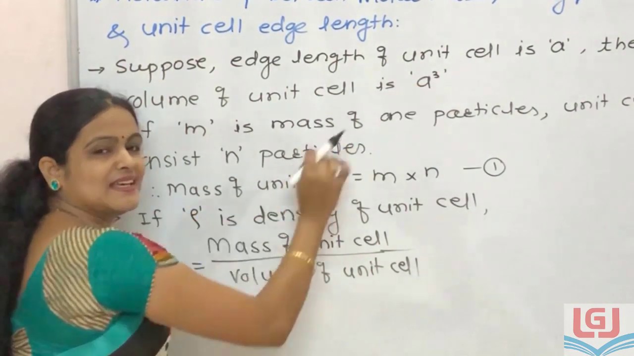 Solid State Lecture 9 Density of Unit Cell - YouTube
